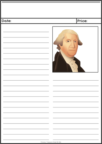 George Washington newspaper article worksheet | Teaching Resources