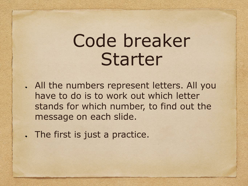 Codebreaker Starter | Teaching Resources