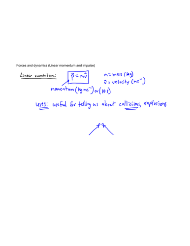 Forces and Dynamics - momentum + impulse | Teaching Resources