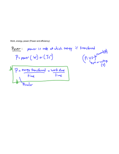Power and Efficiency (1/2) | Teaching Resources