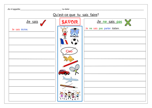 Practising the verb SAVOIR | Teaching Resources