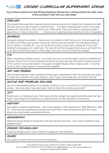 KS1 Superhero Stories Writing Pack by YoungWriters - Teaching Resources ...