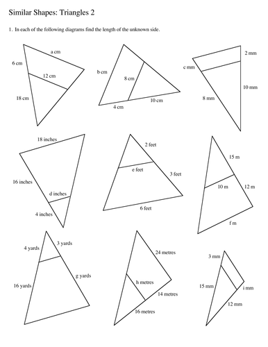 Similar shapes: Triangles 2 | Teaching Resources