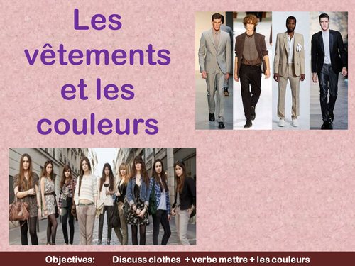 Les vêtements et les couleurs | Teaching Resources