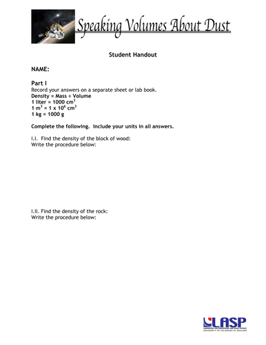 Speaking Volumes About Dust Activity | Teaching Resources