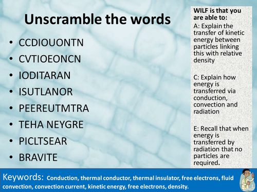 P1 OCR Conduction, convection and radiation | Teaching Resources