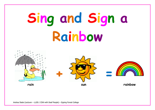 Sing and Sign a Rainbow | Teaching Resources