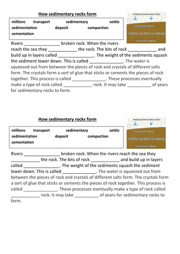 Sedimentary rocks | Teaching Resources