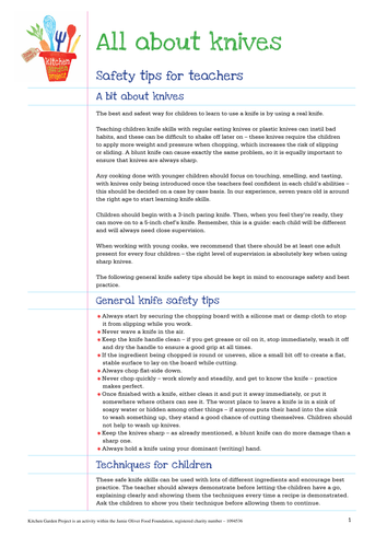 Jamie's live TES cooking lesson: Knife safety | Teaching Resources