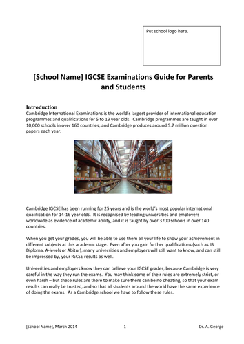 Exam Rules & Procedures for students & parents | Teaching Resources