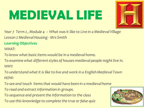 Life in Medieval England - Lesson 2 | Teaching Resources