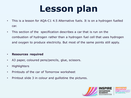 Hydrogen fuelled cars | Teaching Resources Hydrogen fuelled cars | Teaching Resources