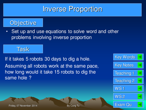 Inverse proportion Grade A by cang - Teaching Resources - Tes