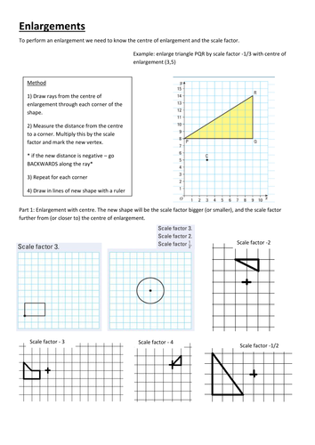 Enlargements, Negative and Fractional Scale Factor by katedrage ... Enlargements, Negative and Fractional Scale Factor by katedrage ...
