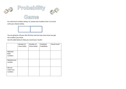 Intro to Probability - Year 7 | Teaching Resources