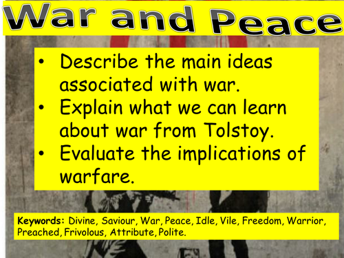 War and Peace | Teaching Resources
