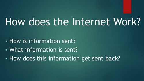 How the Internet works | Teaching Resources