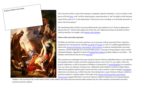 Analysing Different Conversion Stories | Teaching Resources