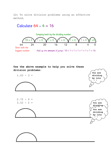 chunking method for division | Teaching Resources