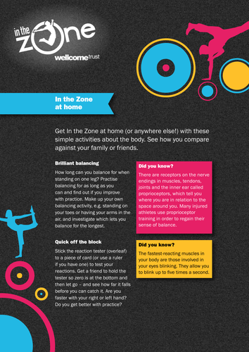 Get In the Zone at Home | Teaching Resources