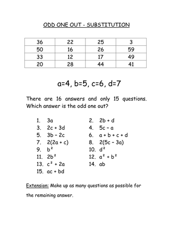 Starters Odd One Out (Set A) | Teaching Resources