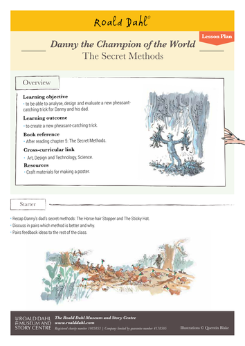 Danny the Champion of the World - Lesson Plan | Teaching Resources