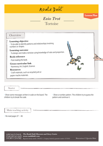 Roald Dahl's 'Esio Trot' - Lesson Plan | Teaching Resources