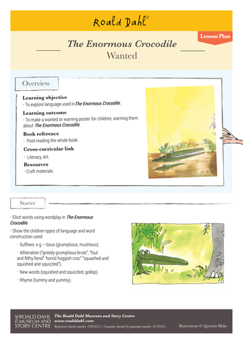 Roald Dahl's 'The Enormous Crocodile' - Lesson Plan | Teaching Resources