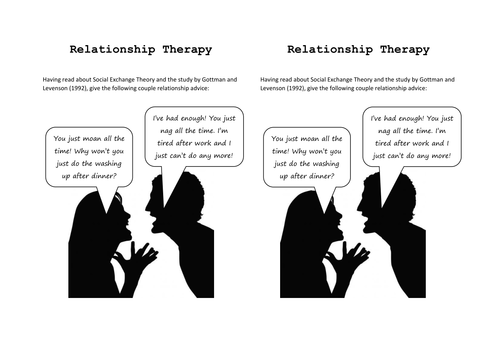 Maintenance Theories of Relationships Worksheets | Teaching Resources
