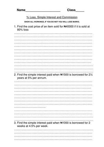 commercial mathematics | Teaching Resources