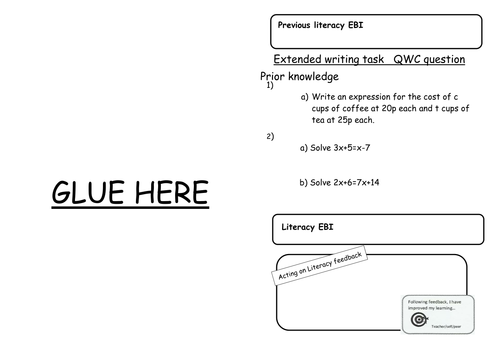 QWC maths question - literacy problem solving | Teaching Resources