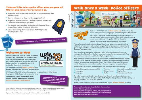 WoW Police officer activity guide | Teaching Resources