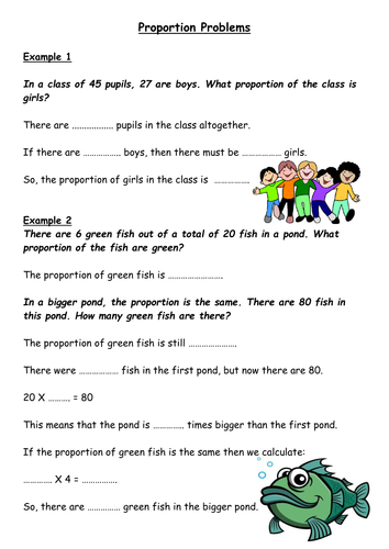 Ratio and proportion (fill in the gaps) | Teaching Resources