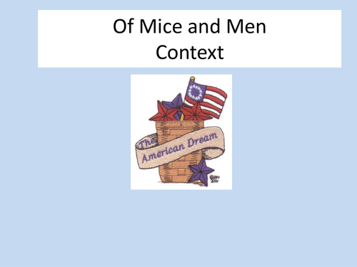 Introduction to 'Of Mice and Men' | Teaching Resources