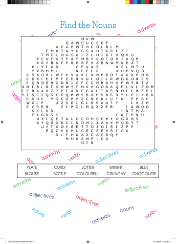 Nouns wordsearch by coreenburt - Teaching Resources - TES