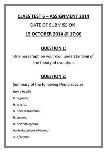 Activity of Human Evolution | Teaching Resources Activity of Human Evolution | Teaching Resources