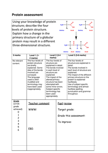 protein structure assessment | Teaching Resources