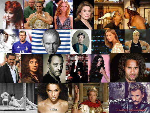 French celebrities collage/ wallpaper | Teaching Resources