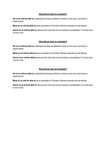 Animal Rights - Lesson 3 - animal testing | Teaching Resources