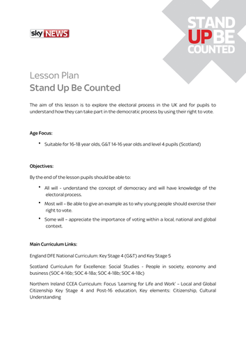 Stand Up Be Counted - citizenship, government, politics & history ...