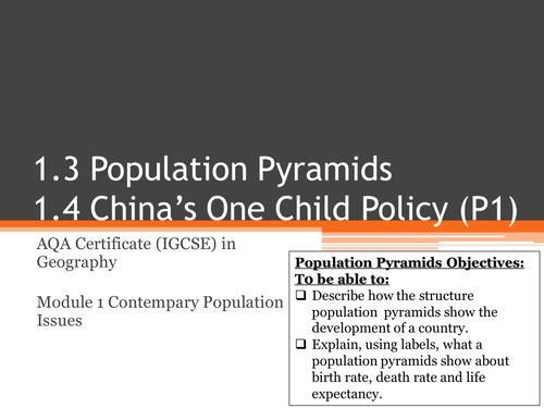 DTM, Population Pyramids & Population Management | Teaching Resources