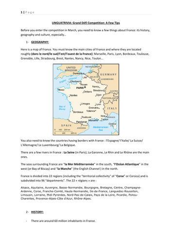 French Culture 'Crash Course' | Teaching Resources