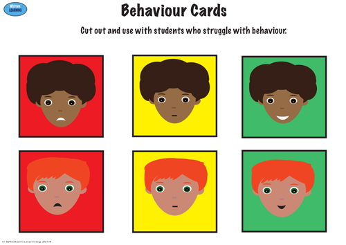 Behaviour Cards by Victoria1987 - Teaching Resources - TES