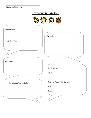 Introducing myself | Teaching Resources