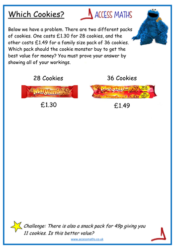 Value For Money Ratio And Proportion | Teaching Resources