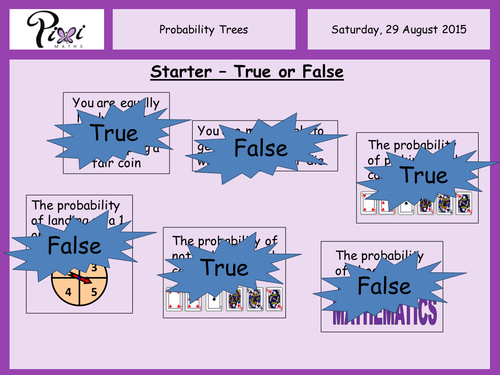 Probability Trees (independent) by dooranran - Teaching Resources - TES