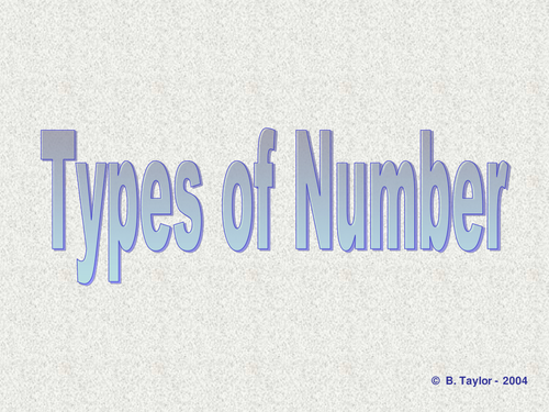 Types of Numbers - PowerPoint | Teaching Resources