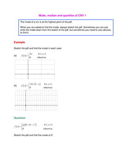 Continuous Random Variables | Teaching Resources Continuous Random Variables | Teaching Resources