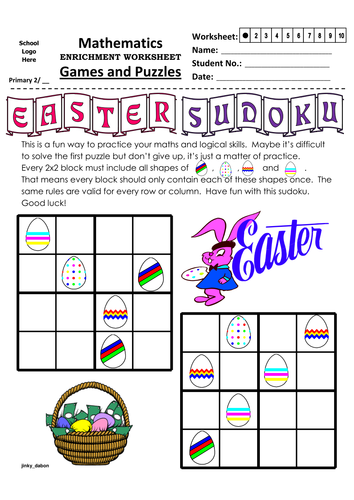 Easter Themed Sudoku | Teaching Resources