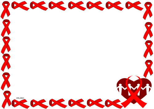 Red Ribbon Themed Lined Paper and Pageborders | Teaching Resources